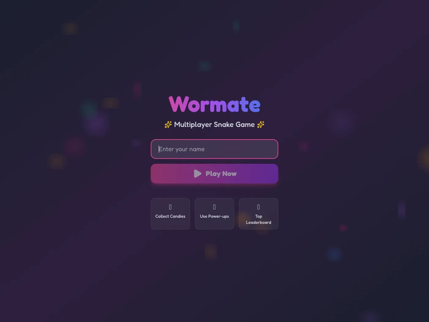 Wormate.io-Inspired Multiplayer Snake Game