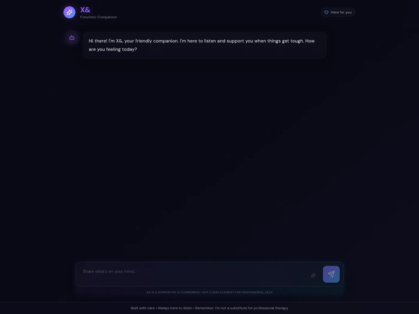 X& Futuristic Chatbot