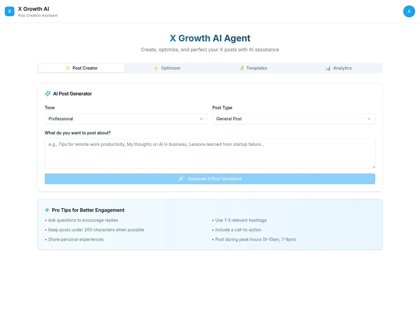 X Growth AI Agent