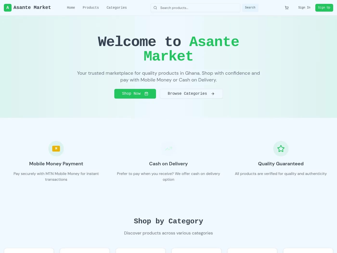 XAMPP E-Commerce Platform with MTN MoMo & Admin Dashboard