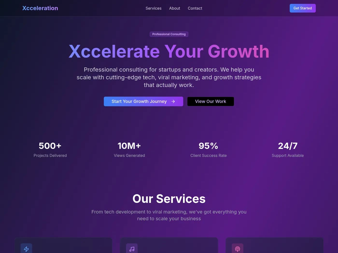 Xcceleration Consulting Website
