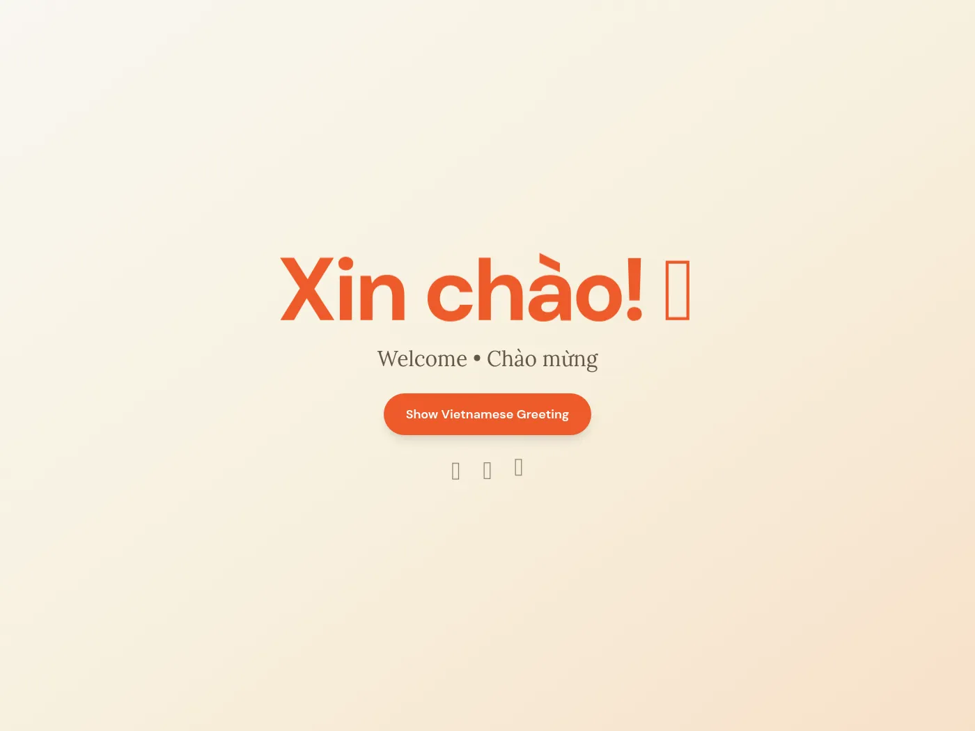Xin Chào Greeting Page