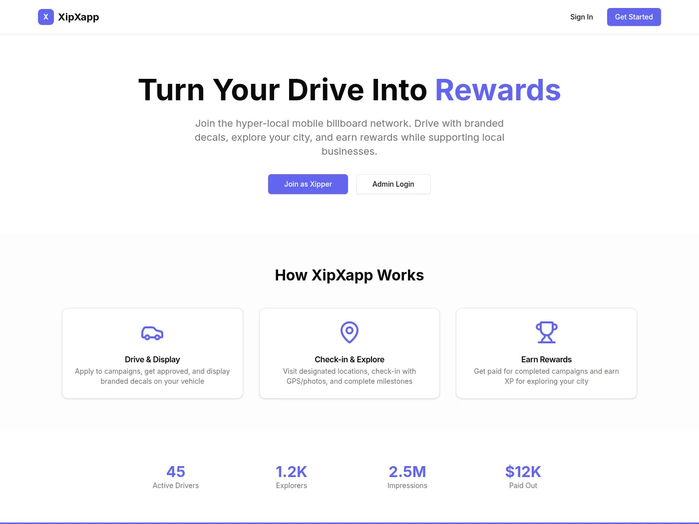 XipXapp MLP: Hyper-Local Mobile Billboard & Explorer Platform