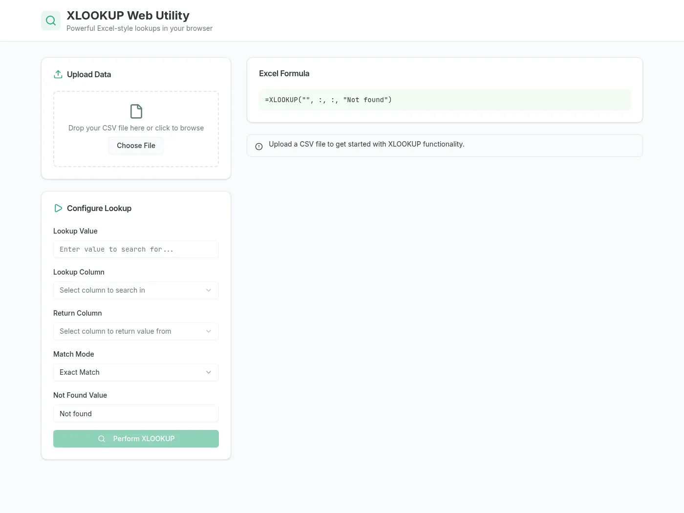 XLOOKUP Web Utility