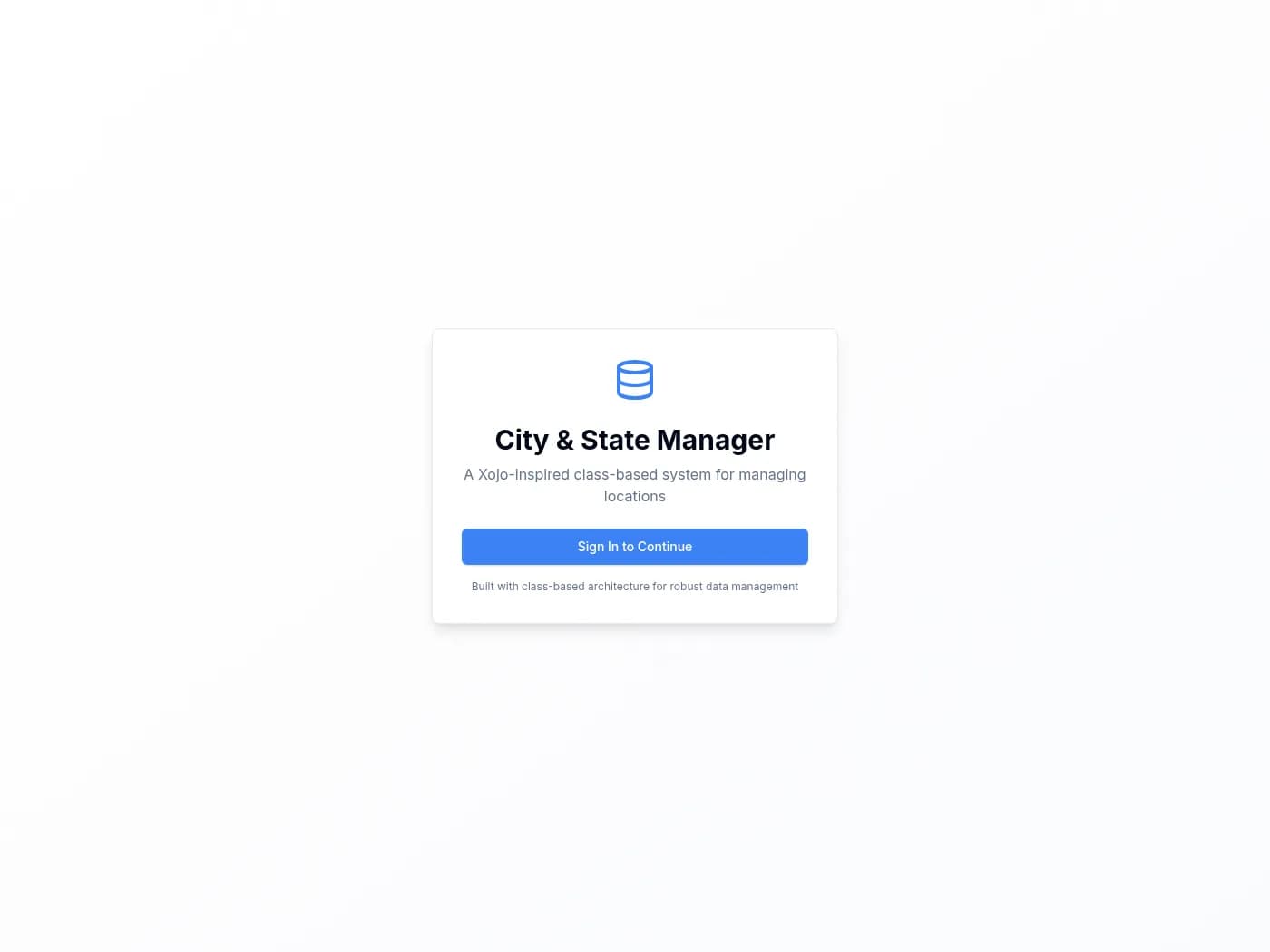 Xojo City and State Selector Class