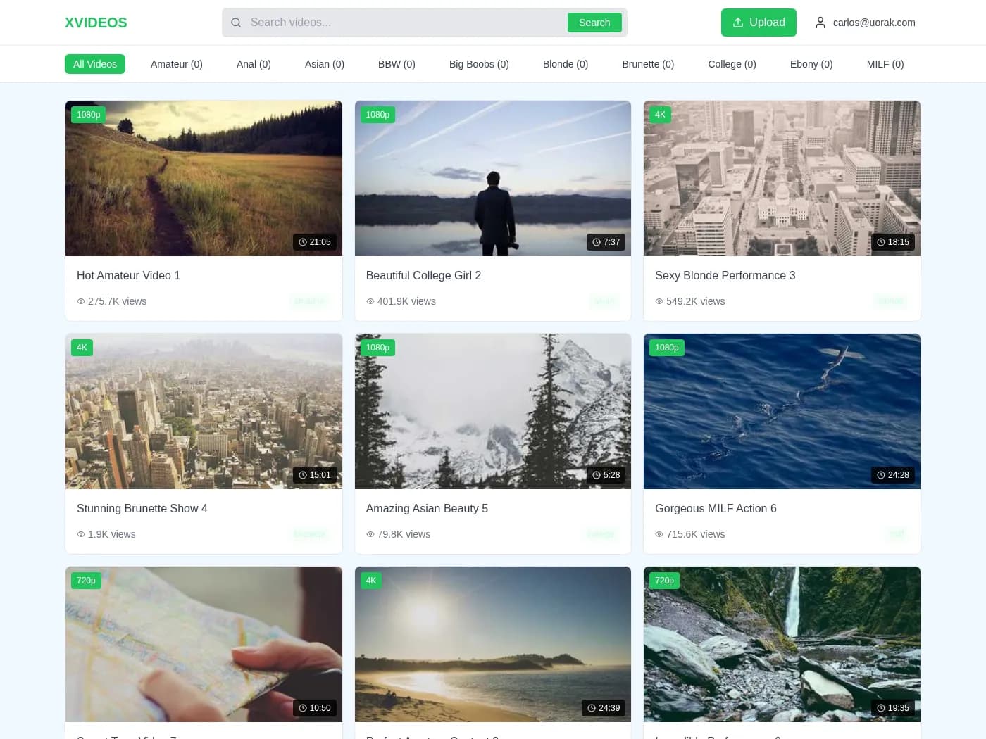 XVideos Video Sharing Platform Clone