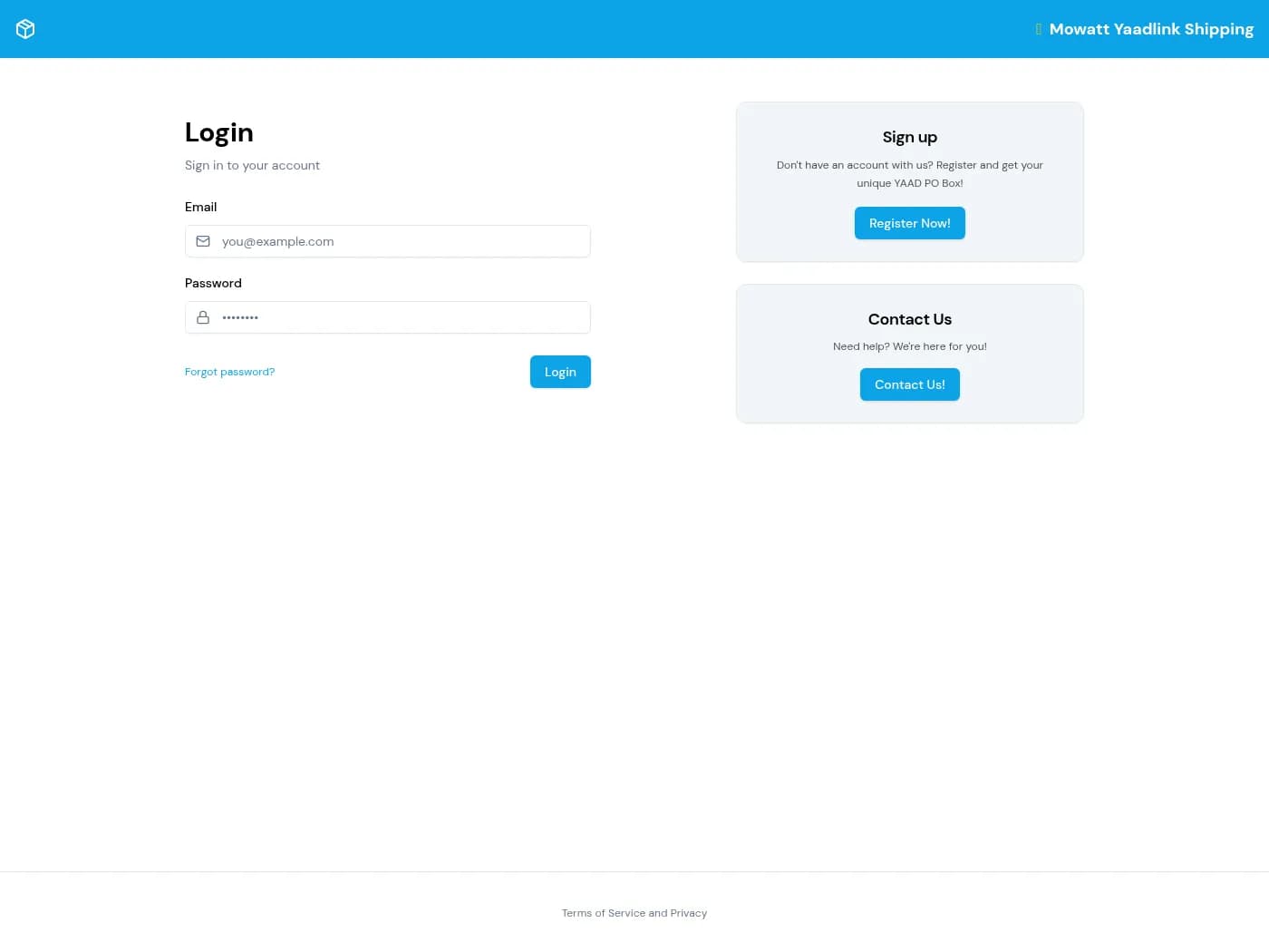 Yaadlink Shipping Portal