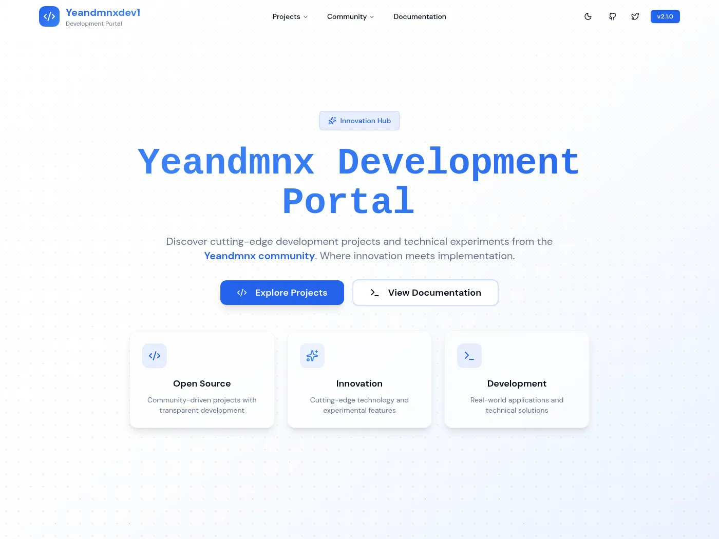 Yeandmnx Dev Project Portal