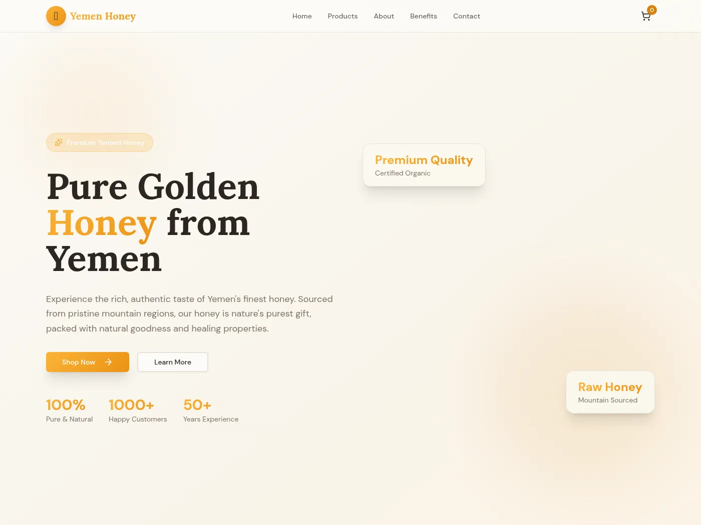 Yemeni Honey Store 3D Web Experience