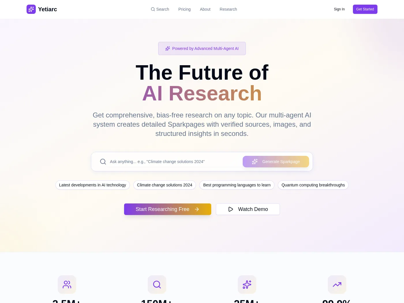 Yetiarc: AI-Powered Content Generation Platform