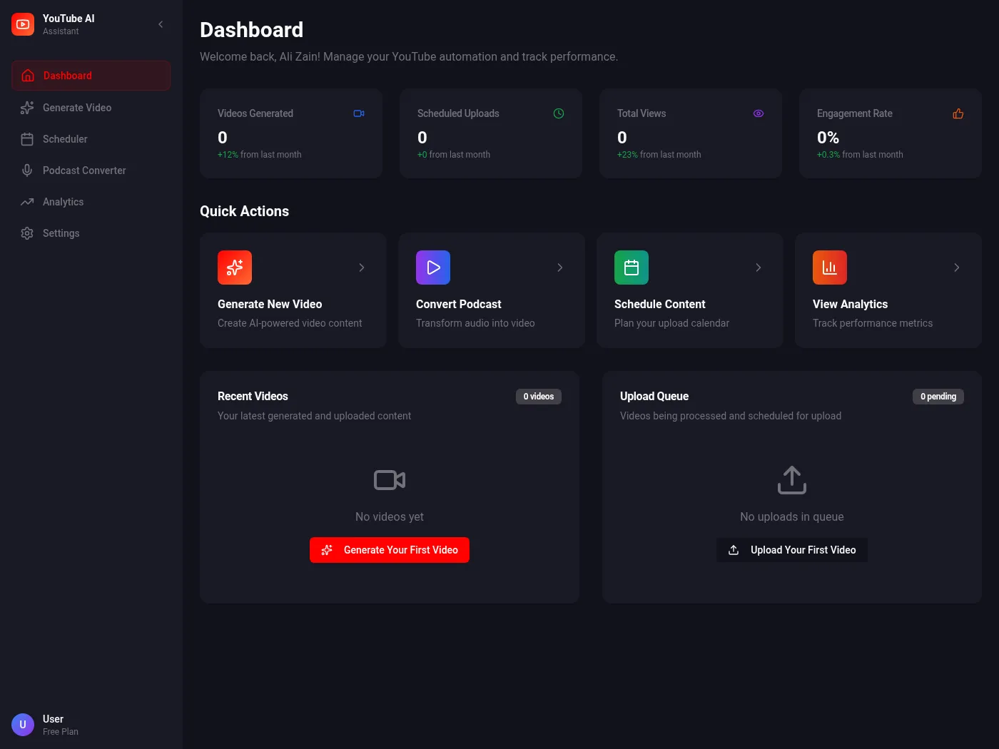 YouTube AI Video Automation Assistant