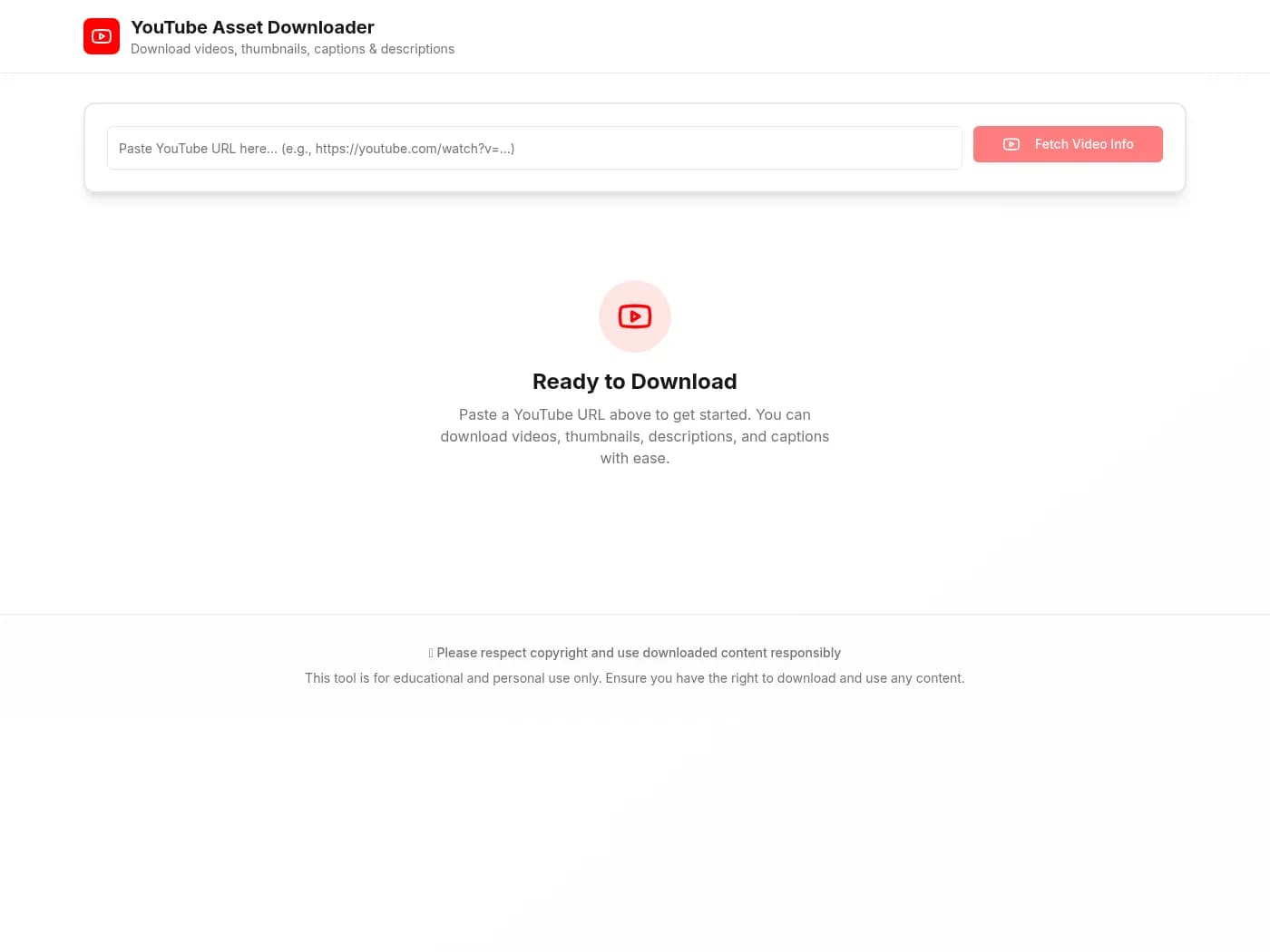 Universal YouTube Asset Downloader & Archiver