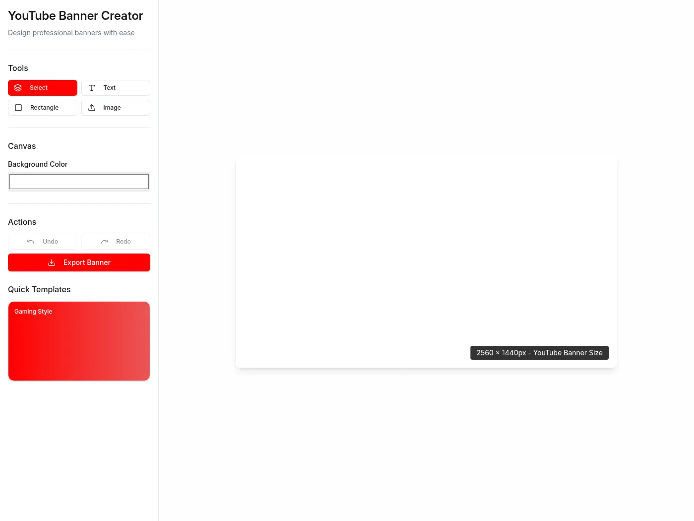 YouTube Banner Creator