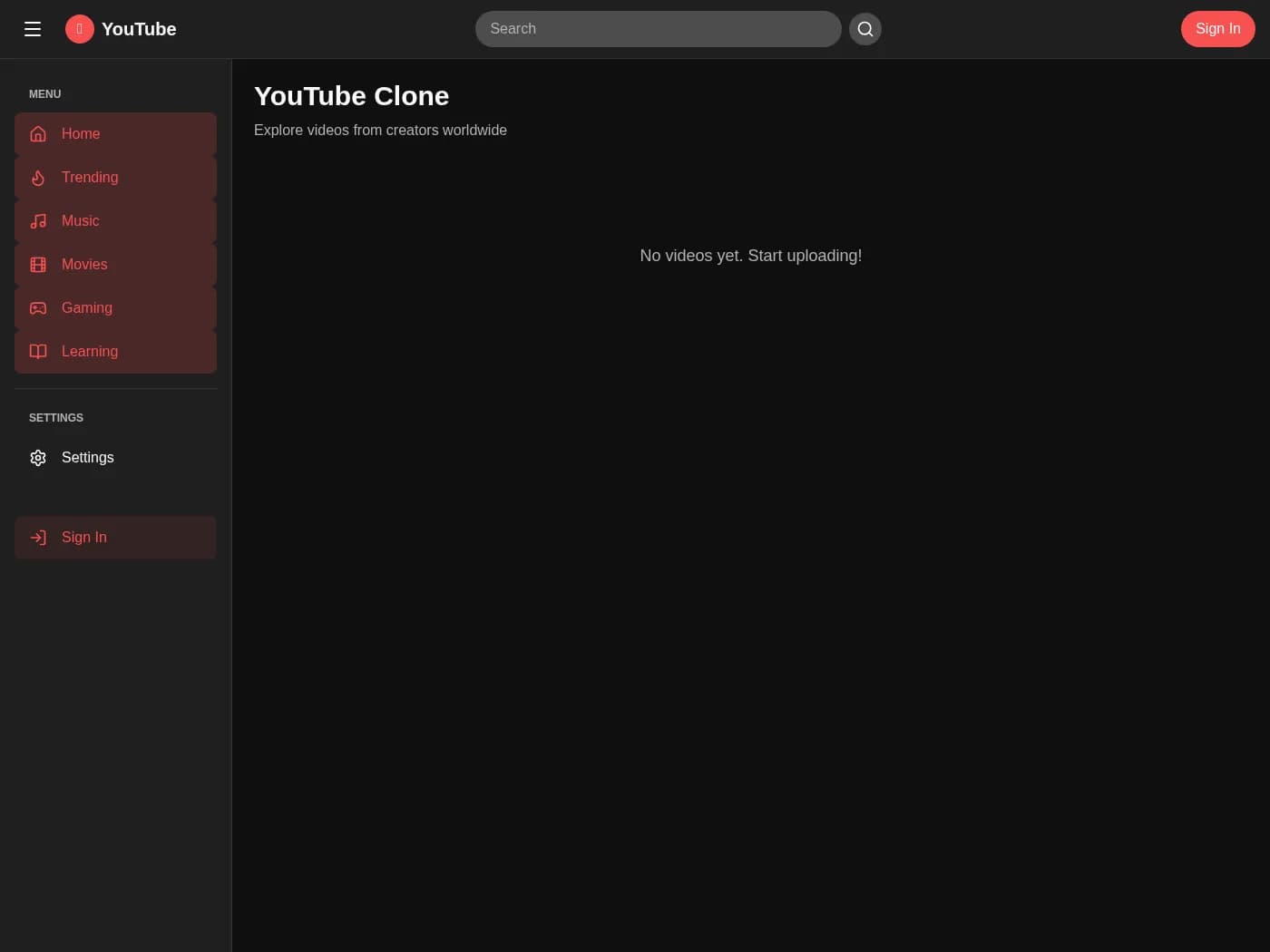 YouTube Clone Platform