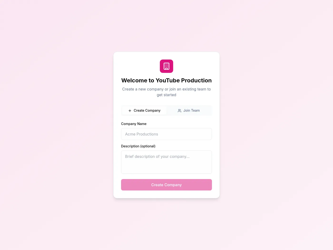 YouTube Content Production Project Management Platform
