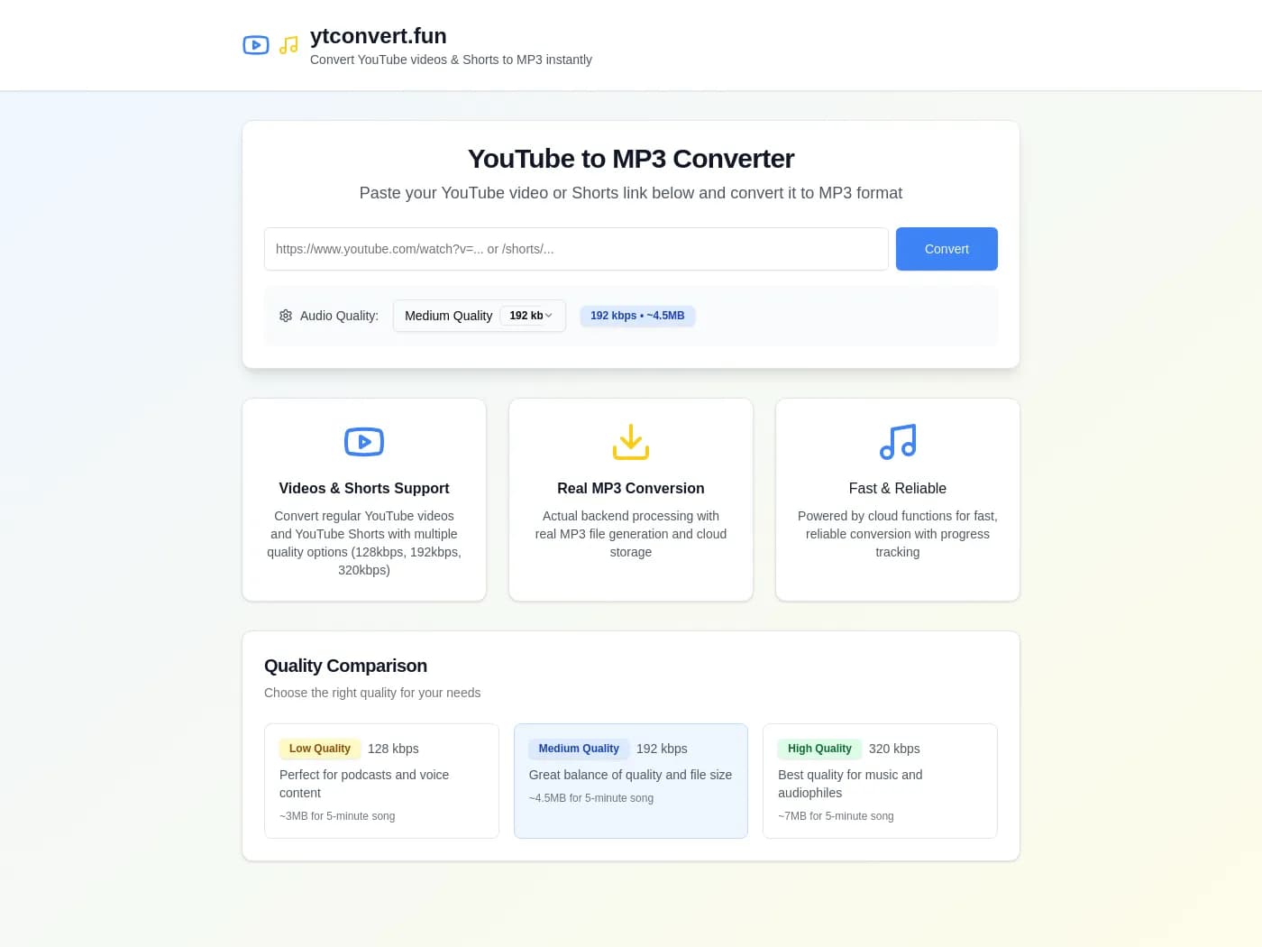 YouTube to MP3 Converter | ytconvertfun