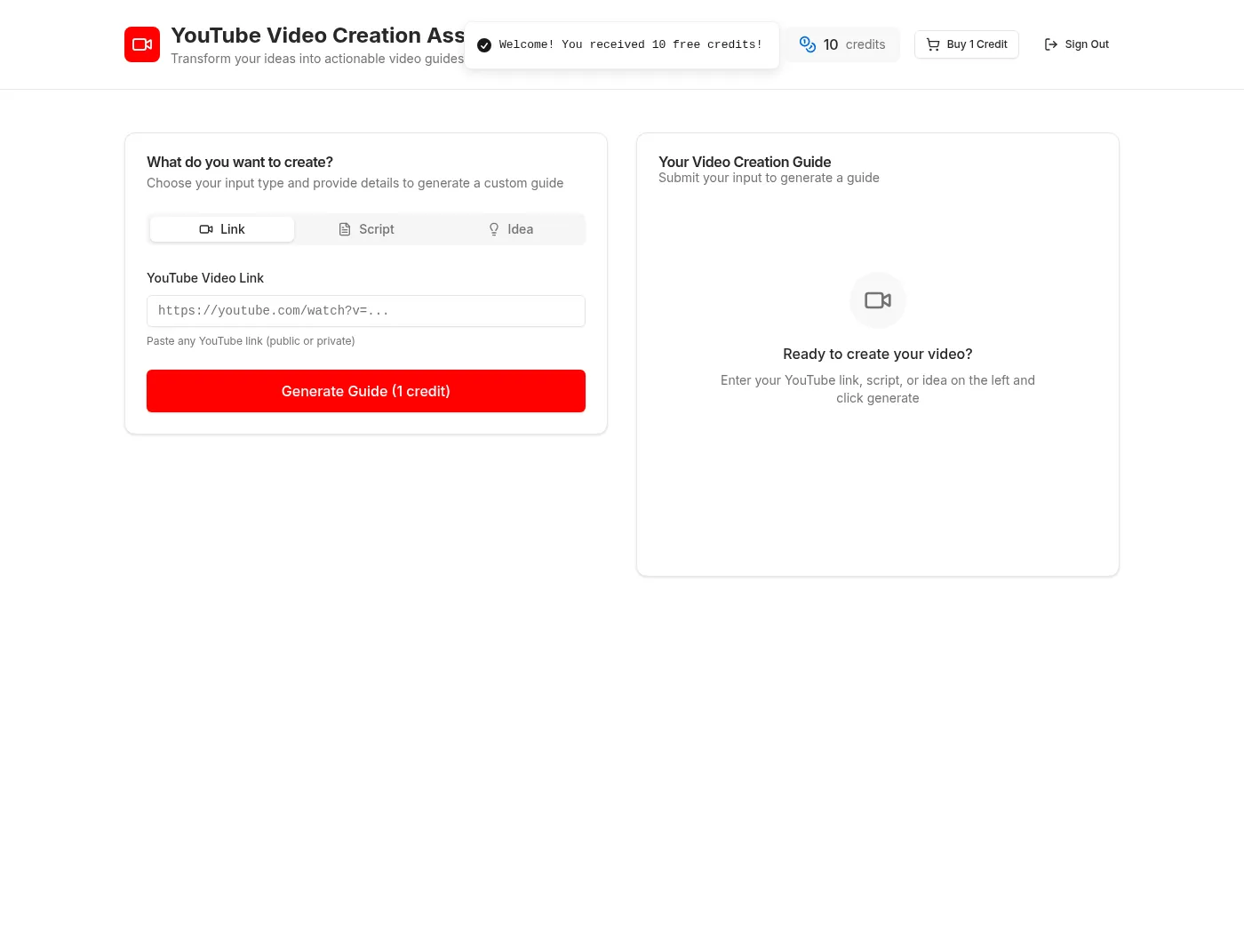 YouTube Video Creation Assistant