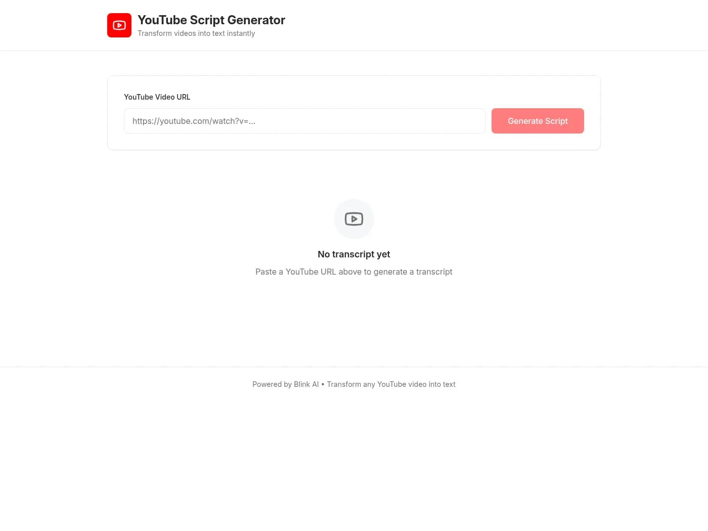 YouTube Video Script Generator