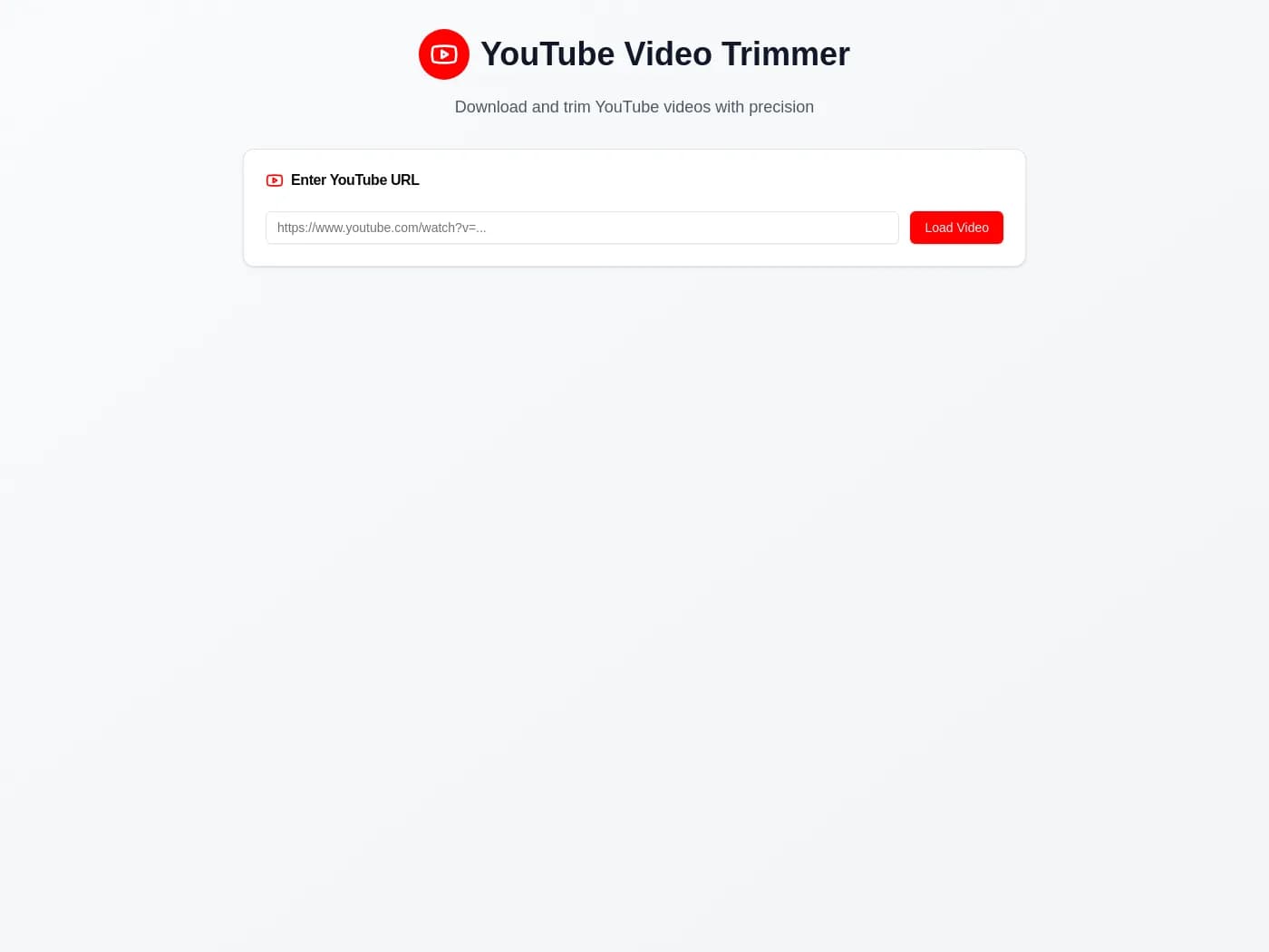 YouTube Video Trimmer & Downloader