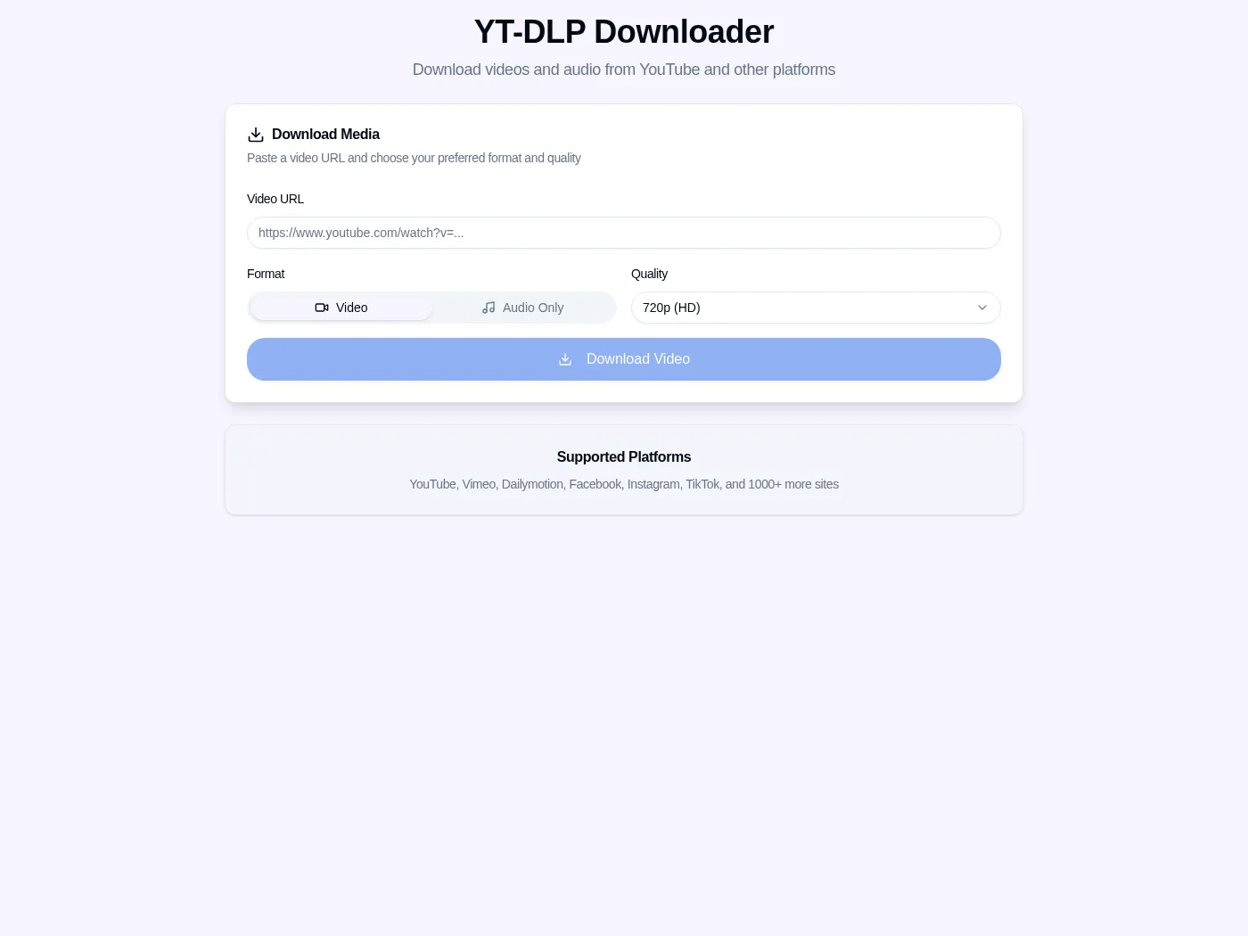YT-DLL Video & Audio Downloader