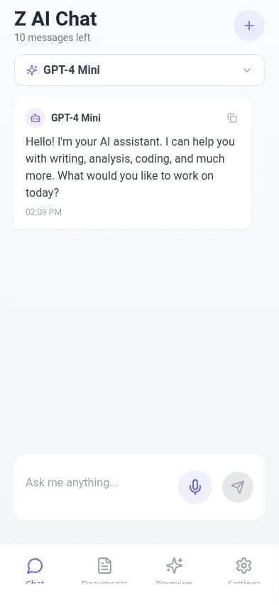 Z Ai: Premium AI Chat & Document Editor Mobile App