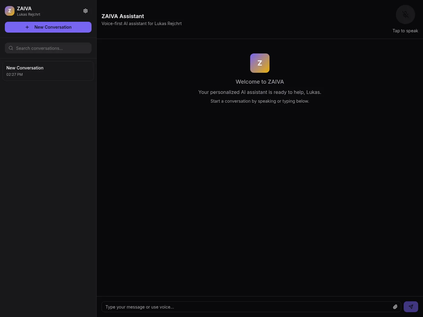 ZAIVA - Personalized Voice-First AI Assistant
