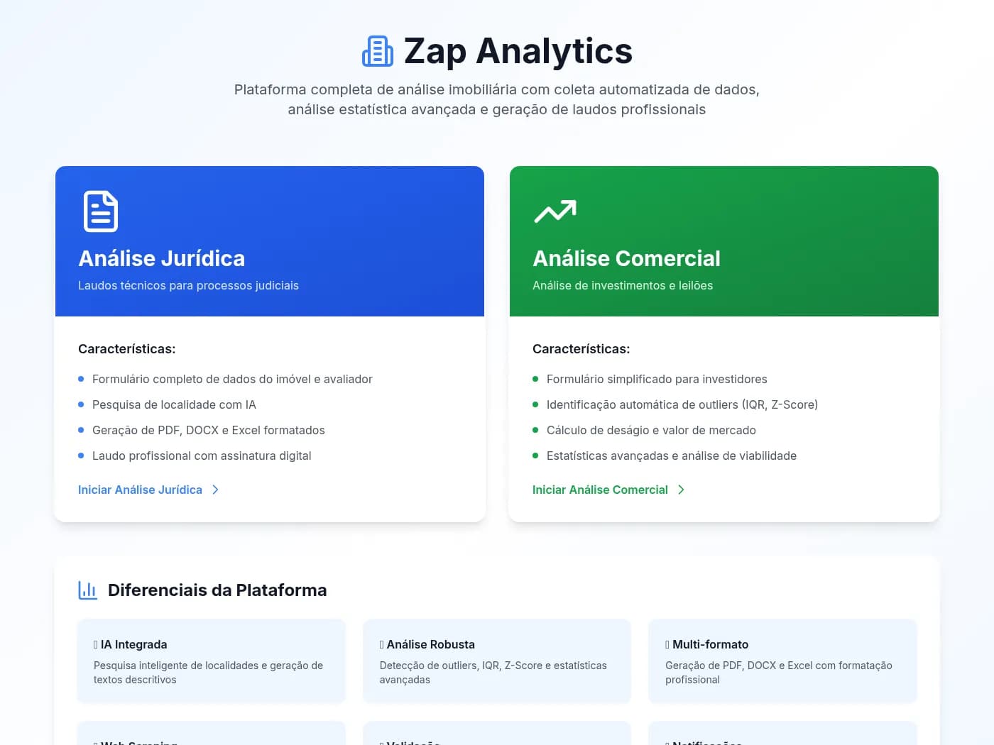 Zap Immobiliary Analytics Platform