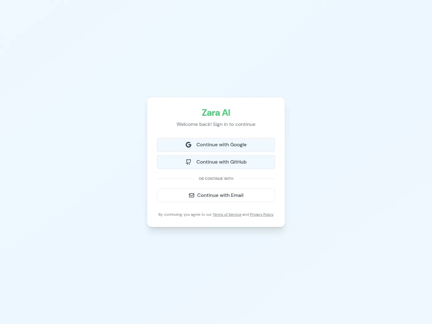 Zara AI Multi-Provider Authentication Module