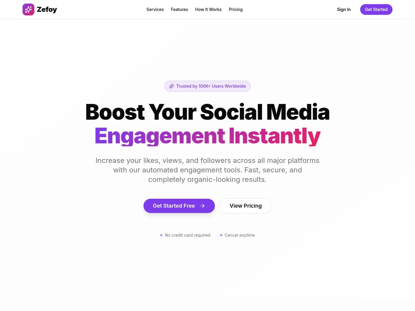 Zefoy Engagement Automation Platform
