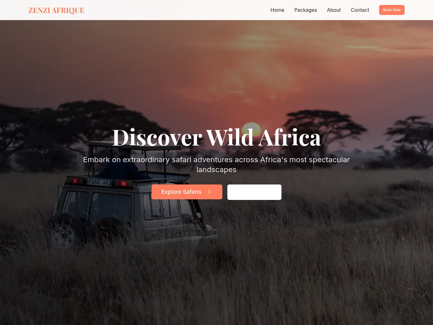 ZENZI AFRIQUE SAFARIS Tourism Website & Booking System