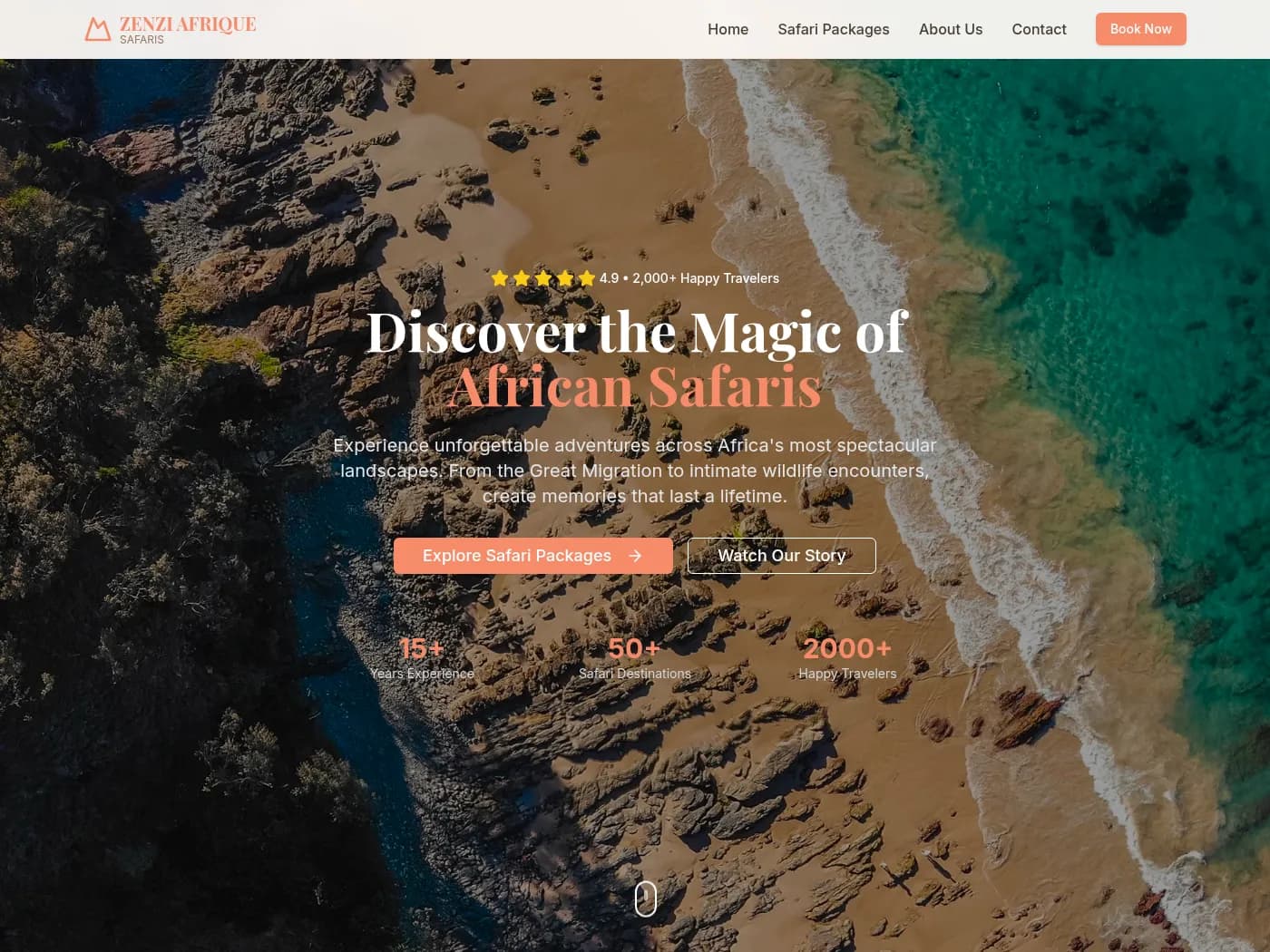 ZENZI AFRIQUE SAFARIS Tourism Website with Booking Integration