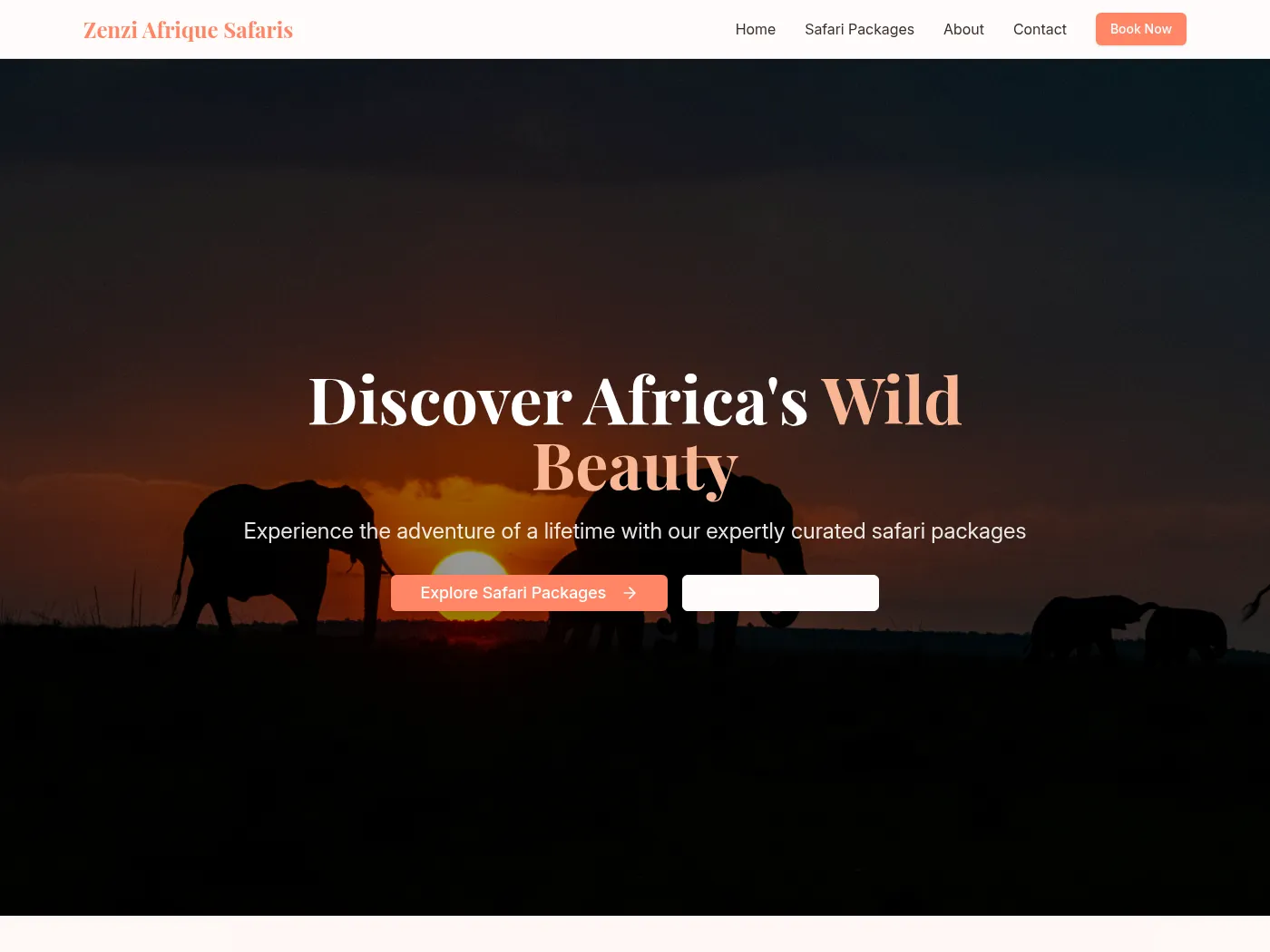 Zenzi Afrique Safaris Tourism Website