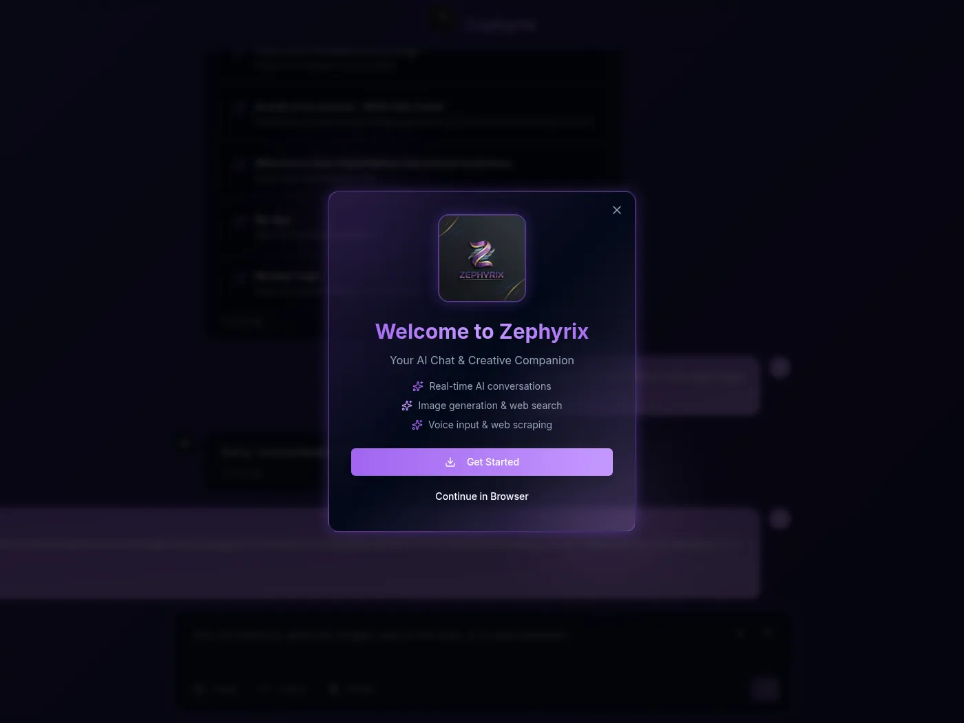 Zephyrix: AI Chat & Creative Companion