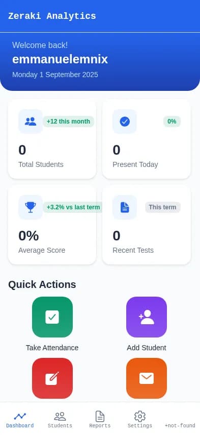 Zeraki Analytics: Mobile School Management & Analytics Platform