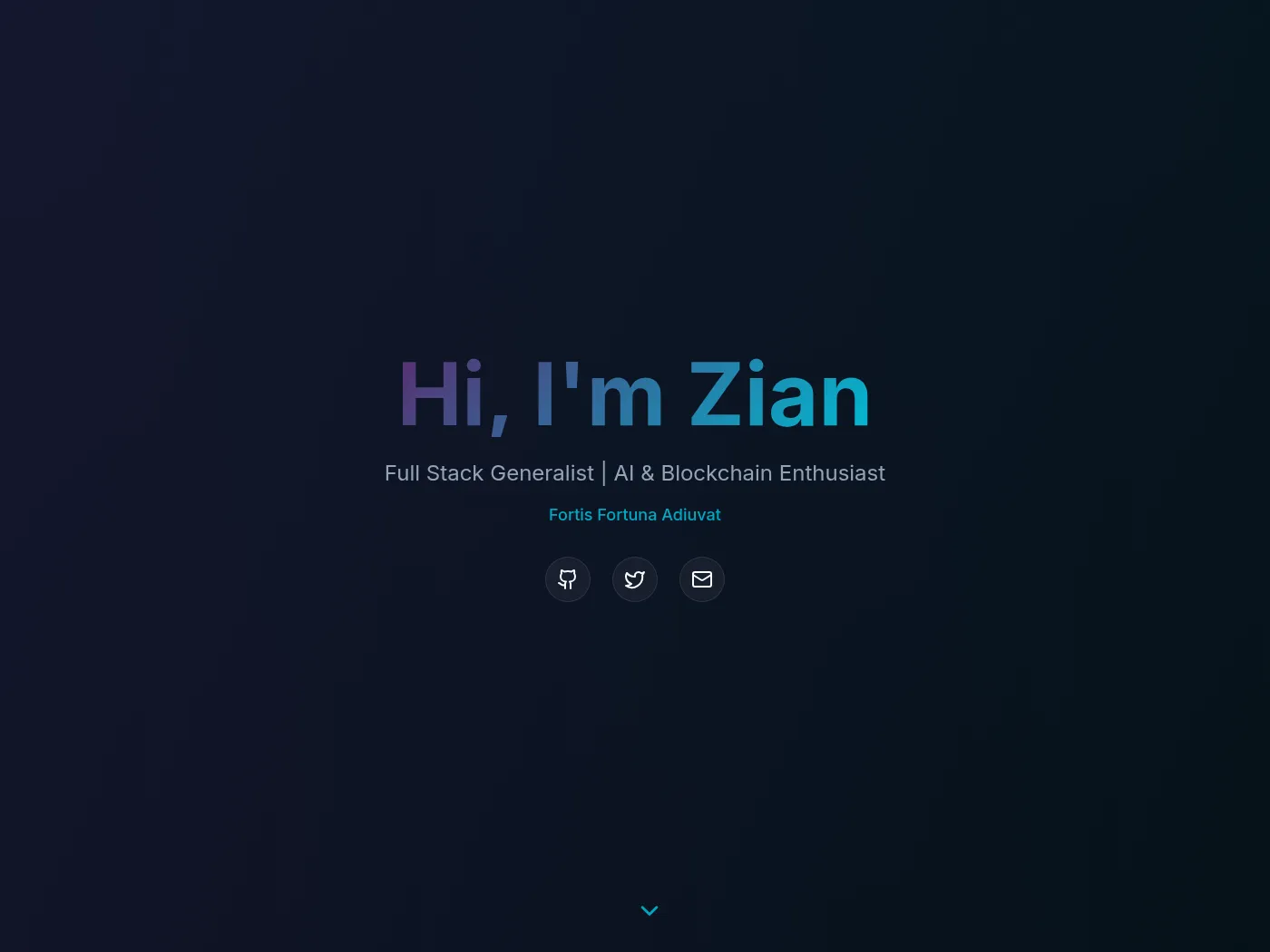 Zian's Futuristic Portfolio Website