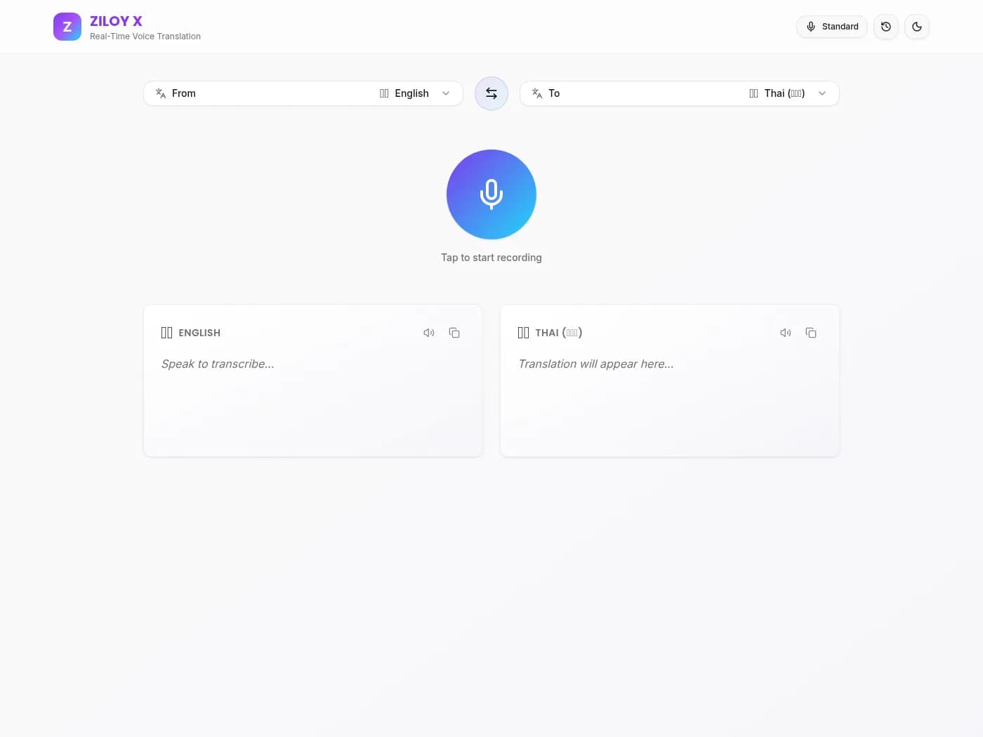 ZILOY X Real-Time Voice Translation App