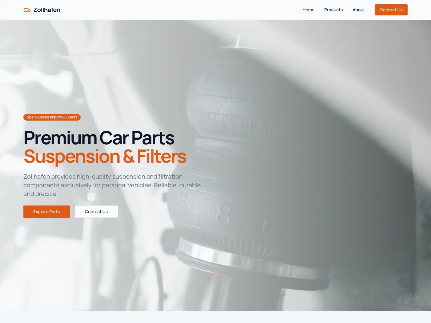 Zollhafen Car Parts Import-Export Website