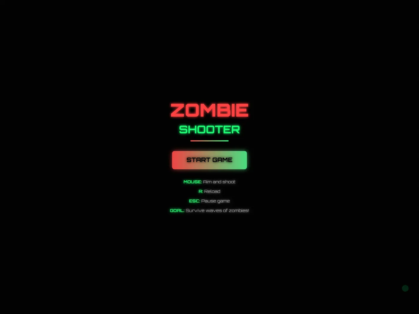 Zombie Shooter Game