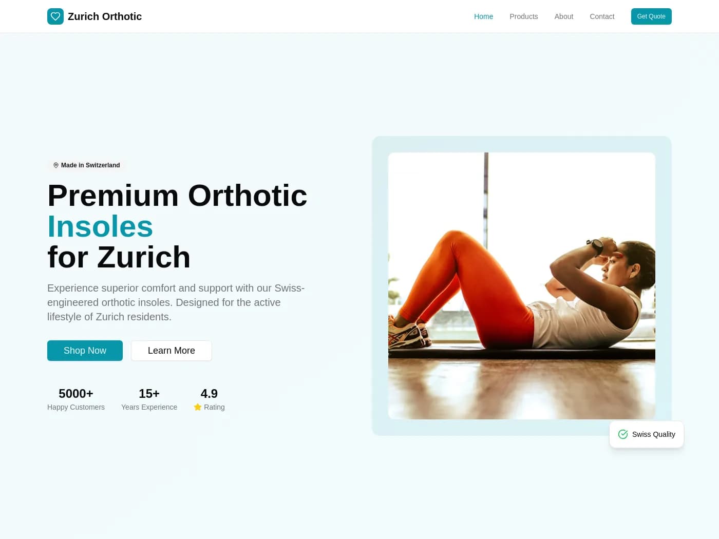 Zurich Orthotic Insoles Website