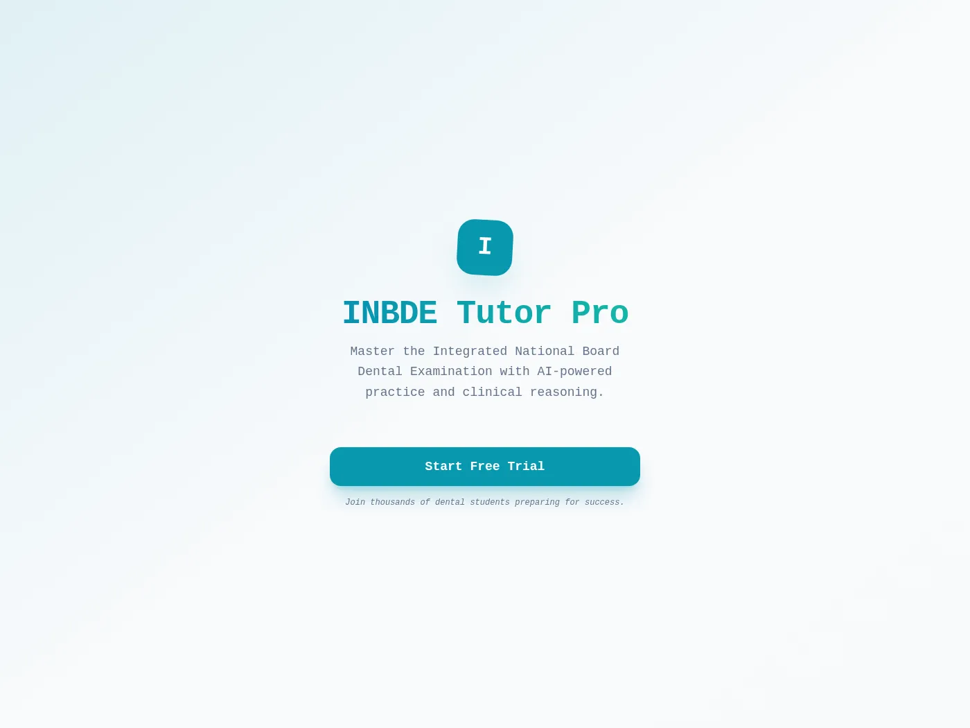 123 Inbde INBDE Tutor Pro | Built with Blink