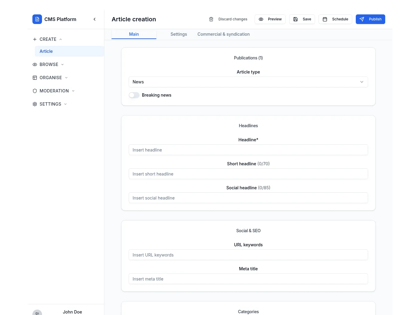 Figma Cms SaaS CMS Figma UI Kit | Built with Blink